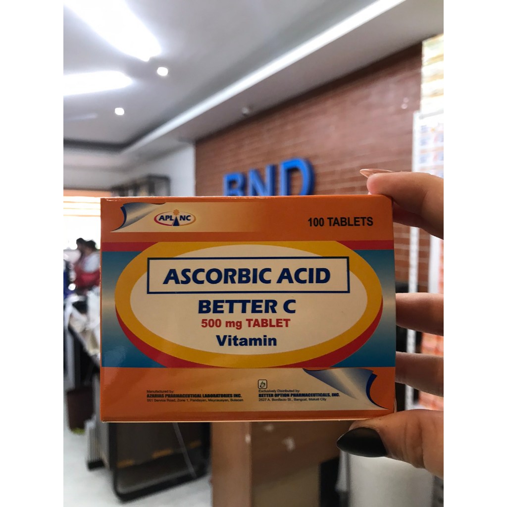BETTER C Ascorbic Acid 500mg 100 Tab | Shopee Philippines