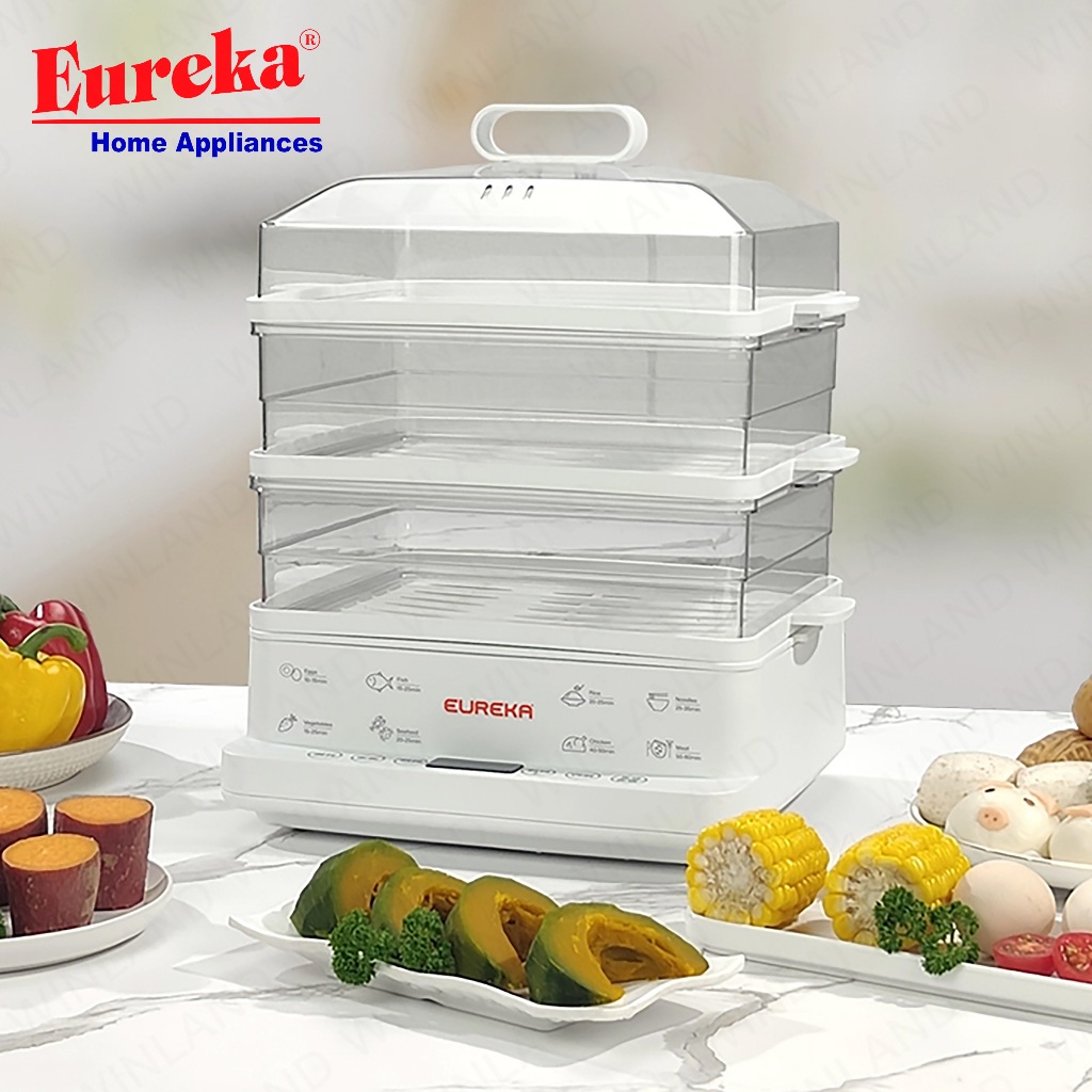 Eureka by Winland 24L Smart Chef Pro Electric Food Steamer 3Layers ...