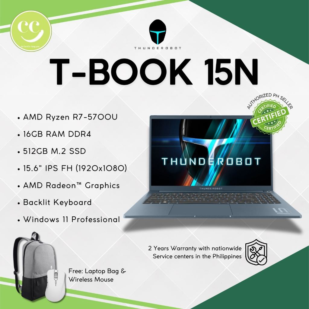 Thunderobot T-Book 15N AMD Ryzen R7-5700U | 16GB RAM | 512GB SSD ...