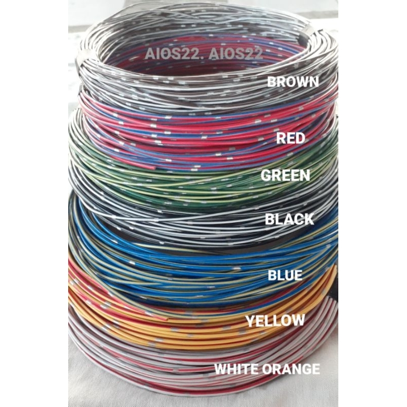 [5meters] NEW AUTOMOTIVE PURE COPPER JAPAN WIRE GAUGE 20, 18, 16 & 14 ...