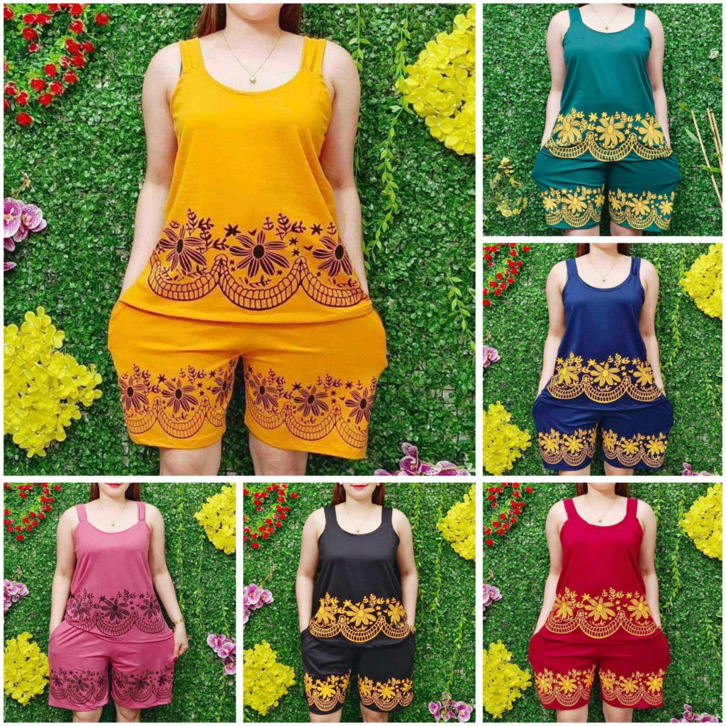 Plus Size Terno Shorts Classy Yayamanin 2 Designs Stretchable M to 3XL ...