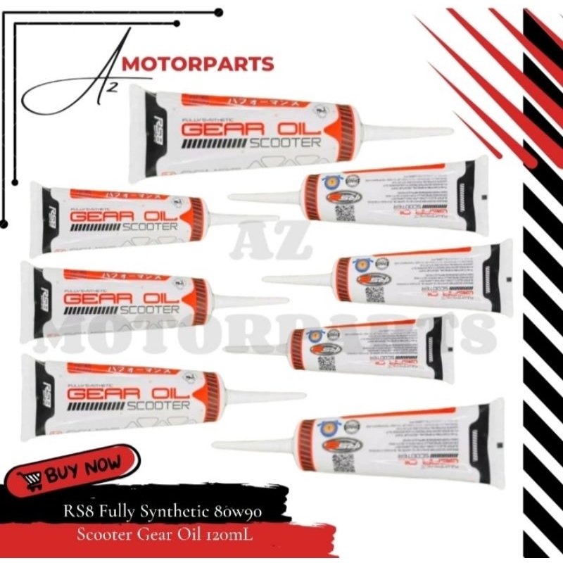 RS8 Fully Synthetic 80w90 Scooter Gear Oil 120mL (10/20pcs) | Shopee ...