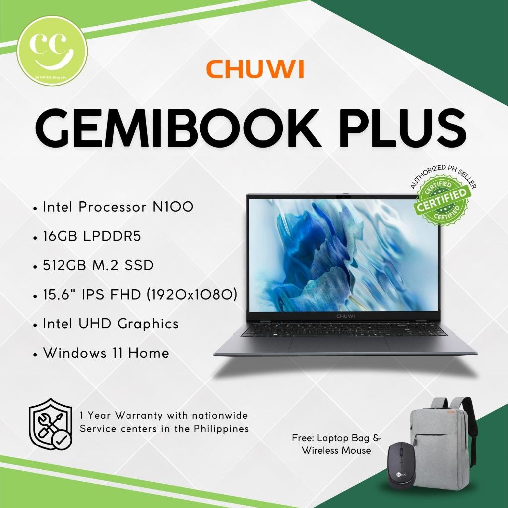 Chuwi Gemibook Plus Intel Processor N100 | 6GB LPDDR5 | 512 SSD ...