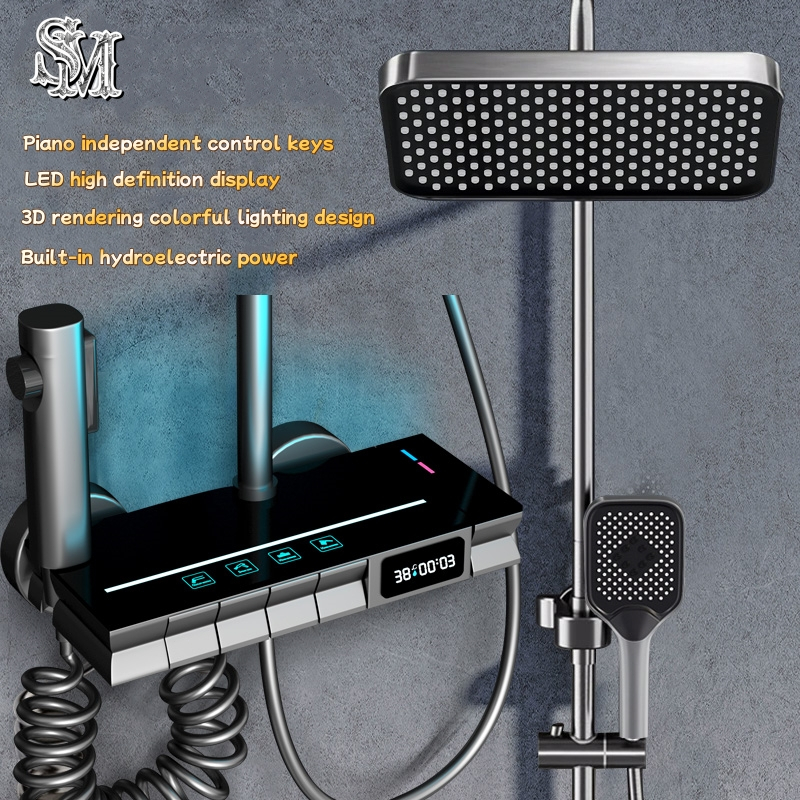 Piano Key 4 in 1 Showerheads Stainless Steel Copper Body Hot and Cold ...