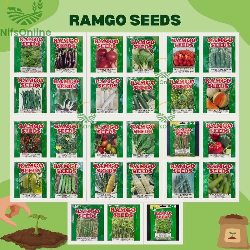 Ramgo Vegetable Seeds - Eggplant Okra Pechay Ampalaya Sigarillas Sili ...