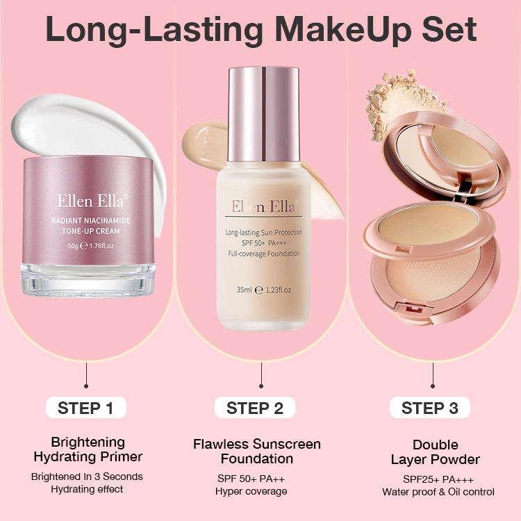 Ellen Ella Long Lasting Base Makeup Cream Sunscreen Foundation and ...