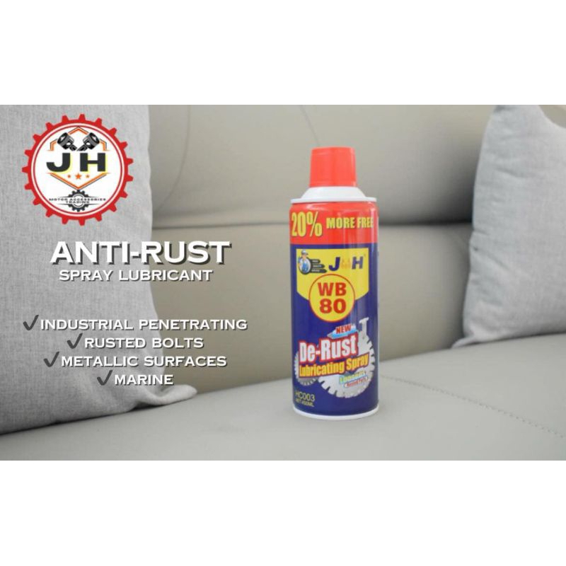 JH WB80 De-Rust Lubricating Spray and Penetrating Oil 450ml ...