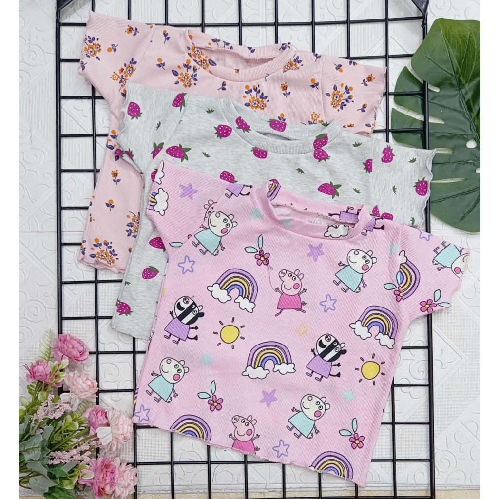 Kids Blouse Free Size Fit Up 4-6 yr old For (3pcs-120ph) Assorted Color ...