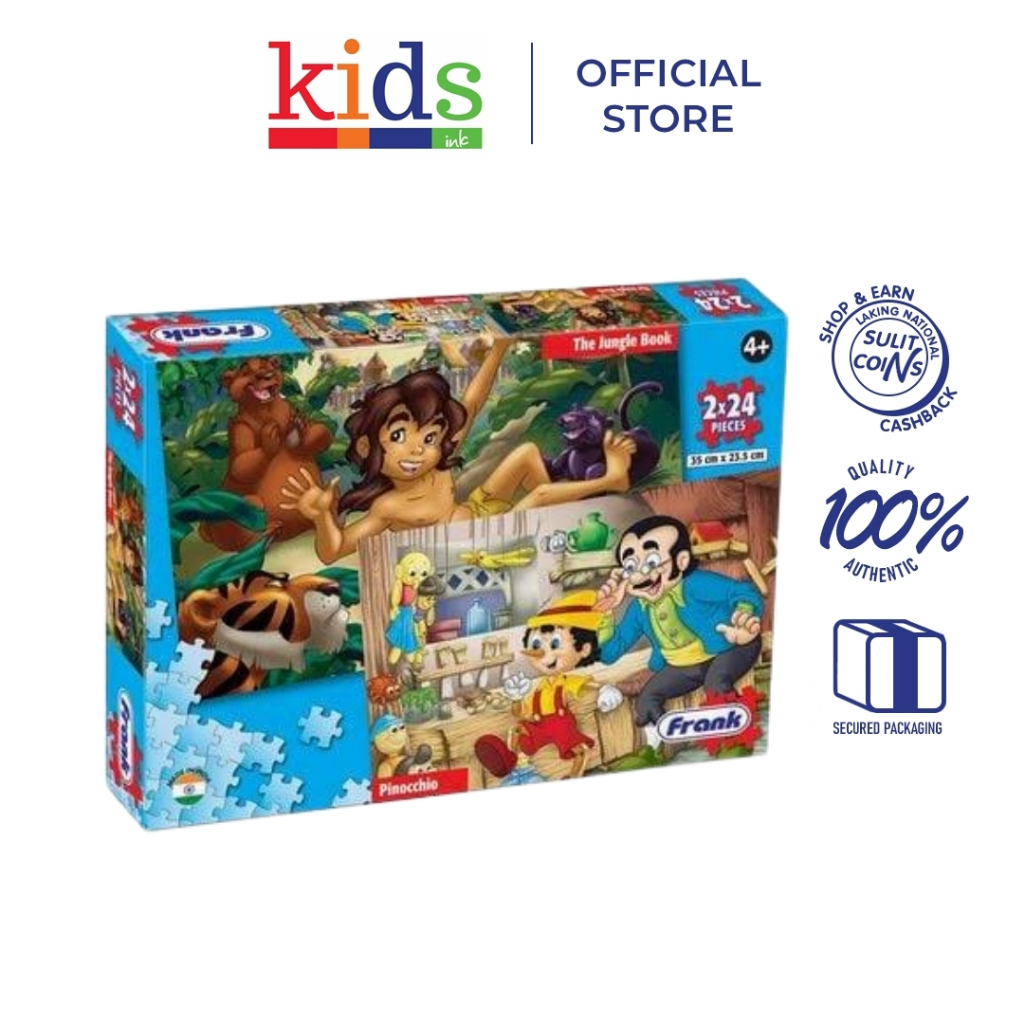 Frank Pinocchio And The Jungle Book Floor Puzzles - Kids Ink | Shopee ...