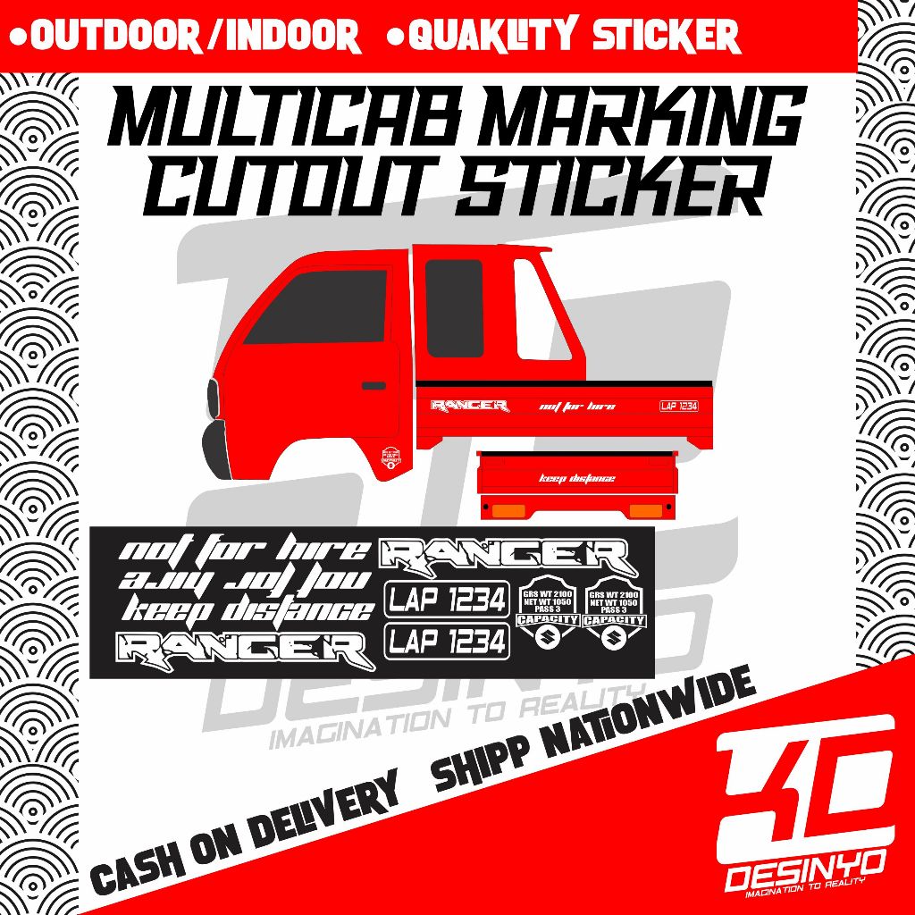Multicab Marking Cutout sticker | Shopee Philippines