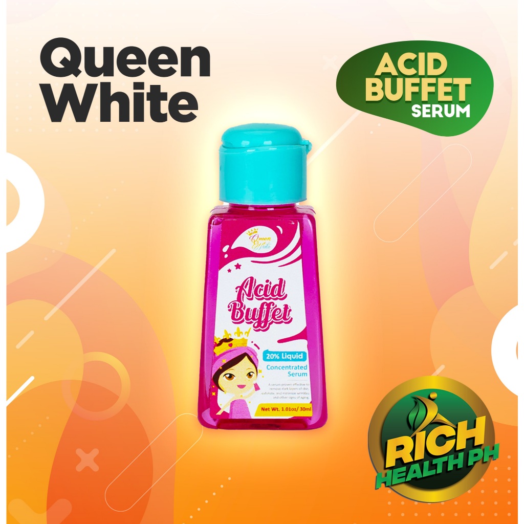 QUEEN WHITE - ACID BUFFET 20% LIQUID CONCENTRATED SERUM 30mL | Shopee ...