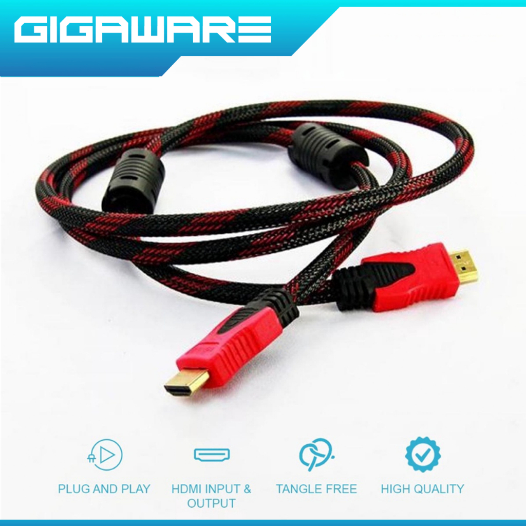 Gigaware HDMI 1.4 Version Cable (1.5 Meters) | Shopee Philippines
