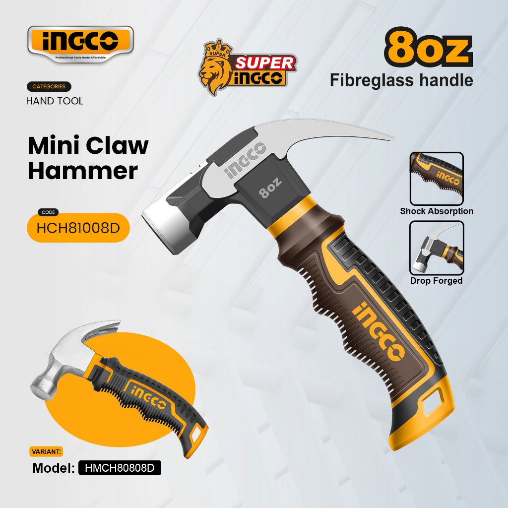 Ingco 8oz Mini Claw Hammer Carpenter Nail Driving Hammer Martilyo Hand ...