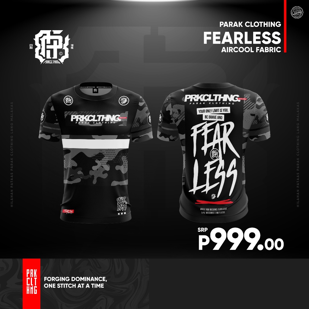 Parak Clothing Fearless Aircool Fabric T-shirt | Shopee Philippines
