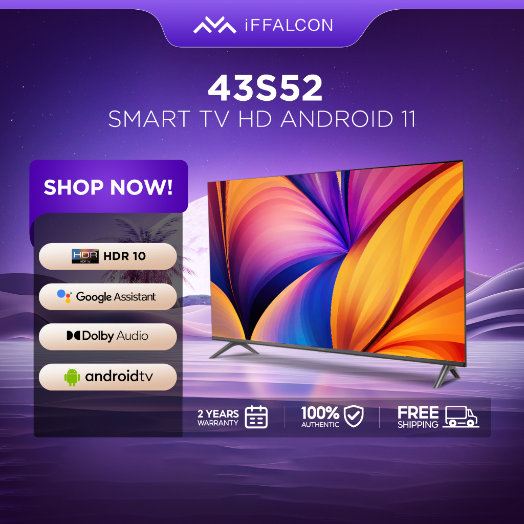 TCL iFFALCON 43 Inch FHD Smart TV IFF43S52, Voice Control, Google Apps ...