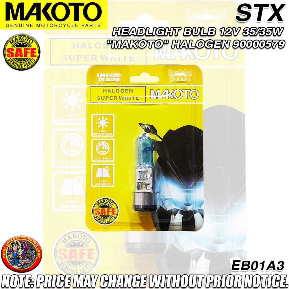STX HEADLIGHT BULB 12V 35/35W "MAKOTO" (EB01A3) | Shopee Philippines