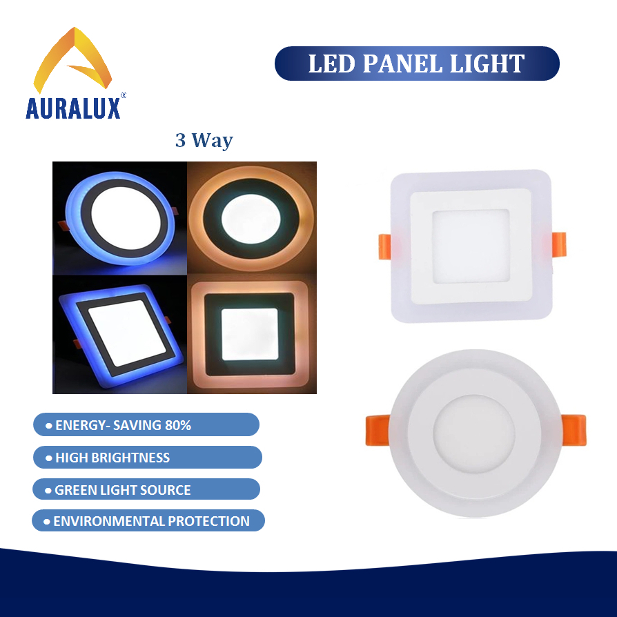 Auralux LED Downlight Recessed Pinlight 6W/9W Tri-Color Panel Ceiling ...