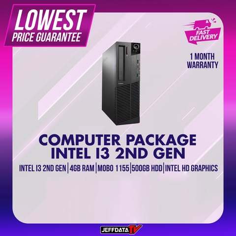 CPU DESKTOP INTEL CORE I3 2ND GEN 4GB DDR3 500GB HDD SYSTEM UNIT ONLY ...