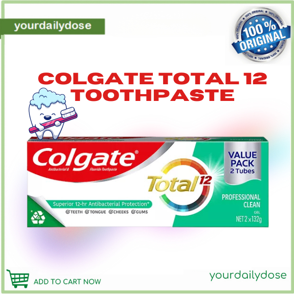 Colgate Total 12 Professional Clean Toothpaste Twin Pack | 132g x 2s | Shopee Philippines