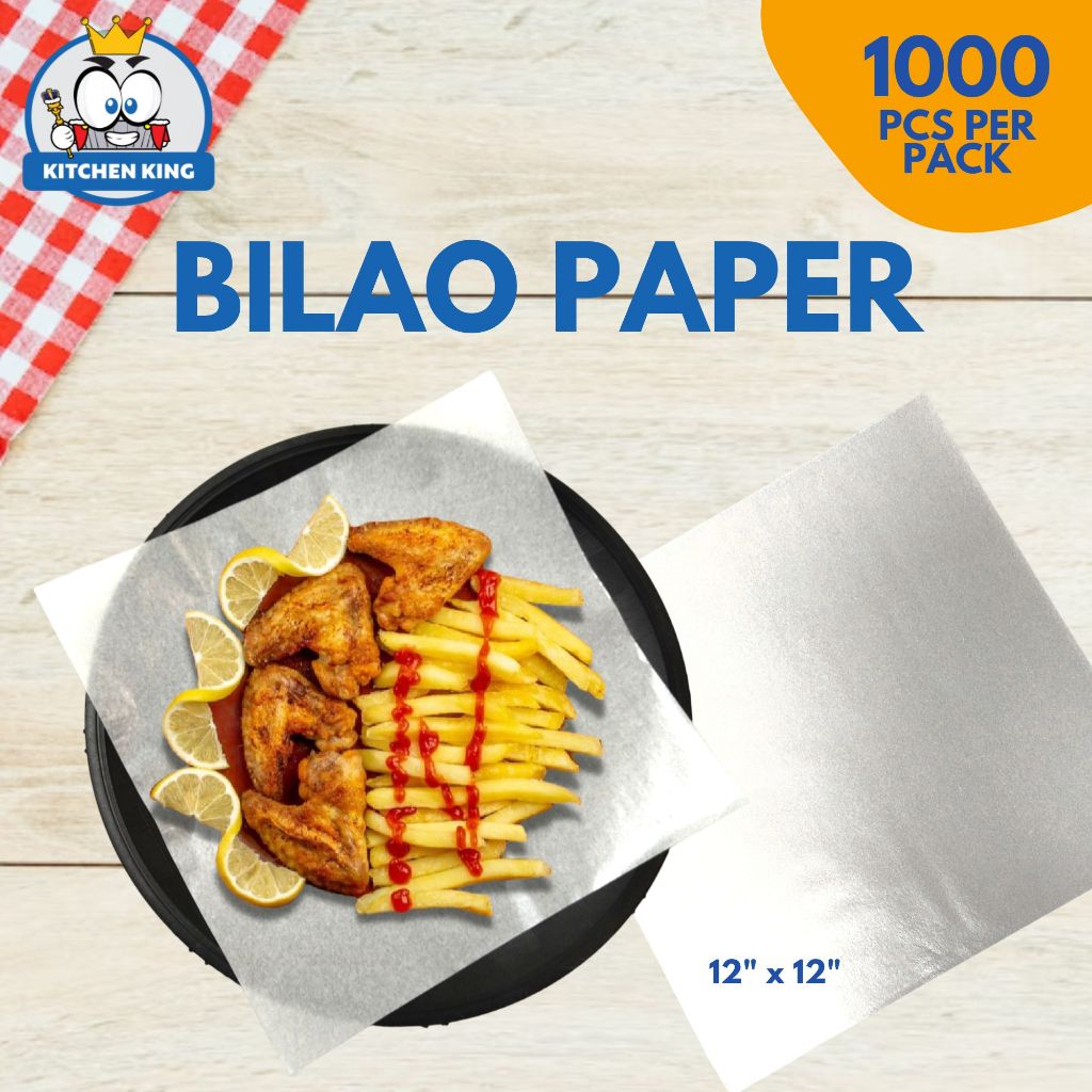 Bilao Paper Liner / Food Tray Liner 12 X 12 inches (Plain White) 1 ...