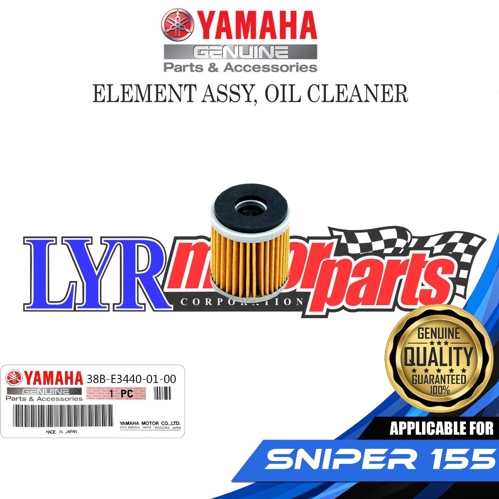 YAMAHA GENUINE OIL FILTER ELEMENT FOR SNIPER 155/R-15/MT-15 ( 38B-E3440 ...