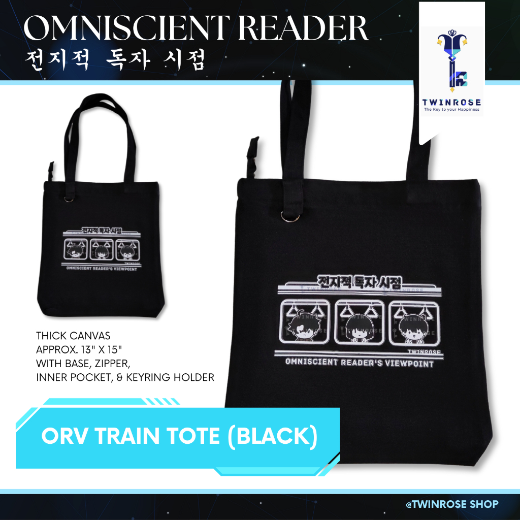 omniscient reader ORV train Black Canvas Tote Bag [Twinrose] | Shopee ...