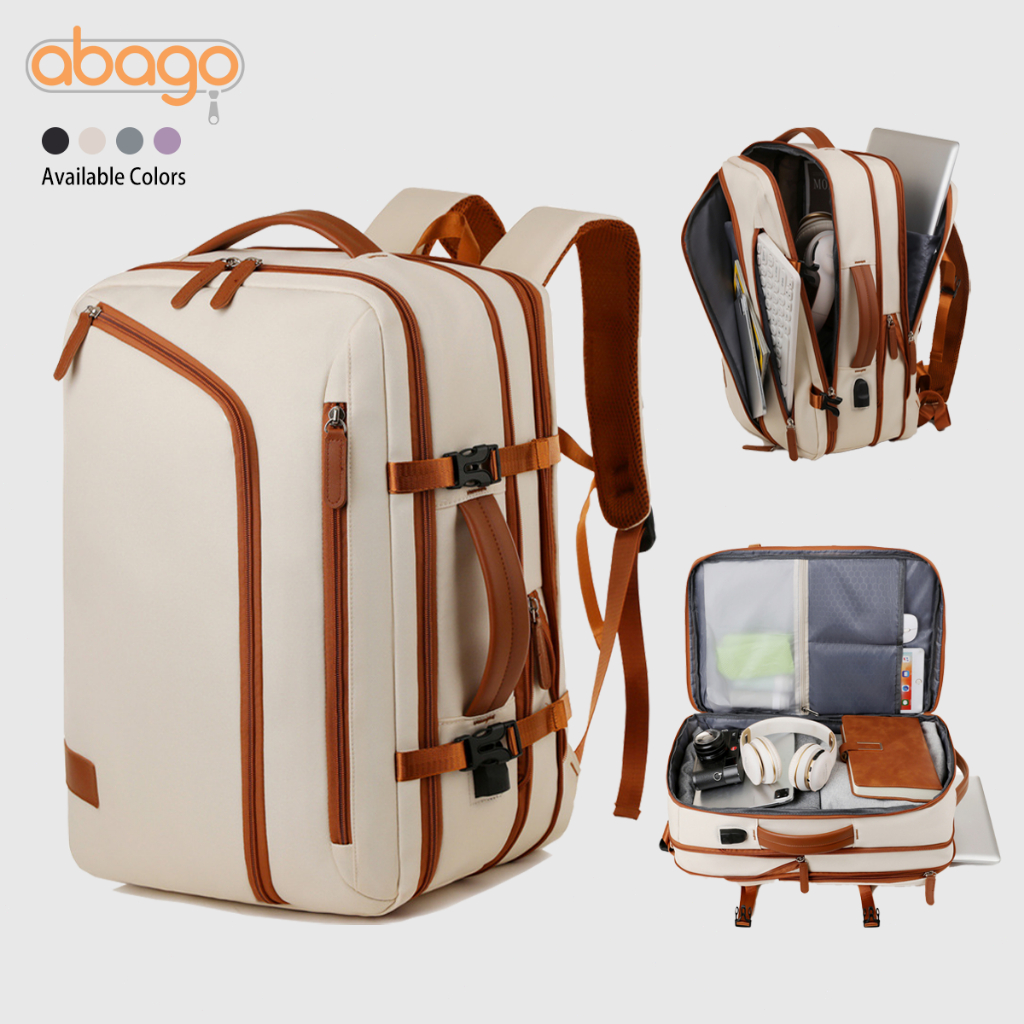 ABAGO Waterproof Travel Backpack For Women 15.6inch Expandable Large ...