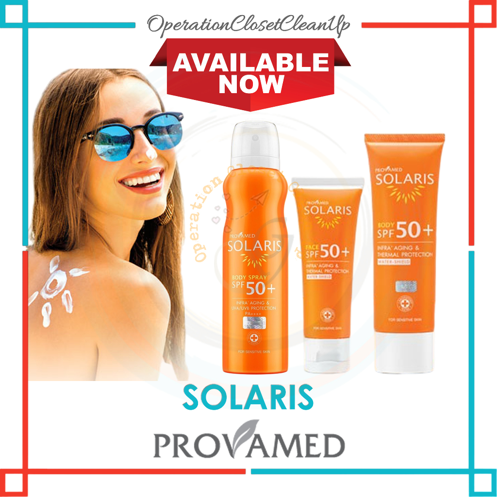 🇹🇭 Provamed Solaris Face SPF 50+ Face I Body I Body Spray | Shopee ...