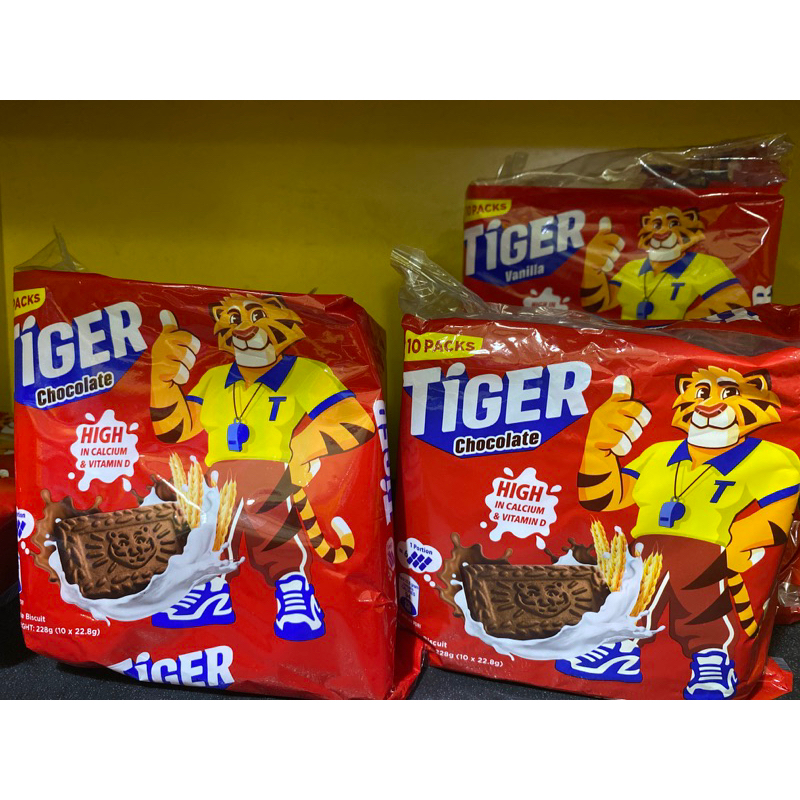 Tiger chocolate biscuit 22.8gramsx10's | Shopee Philippines