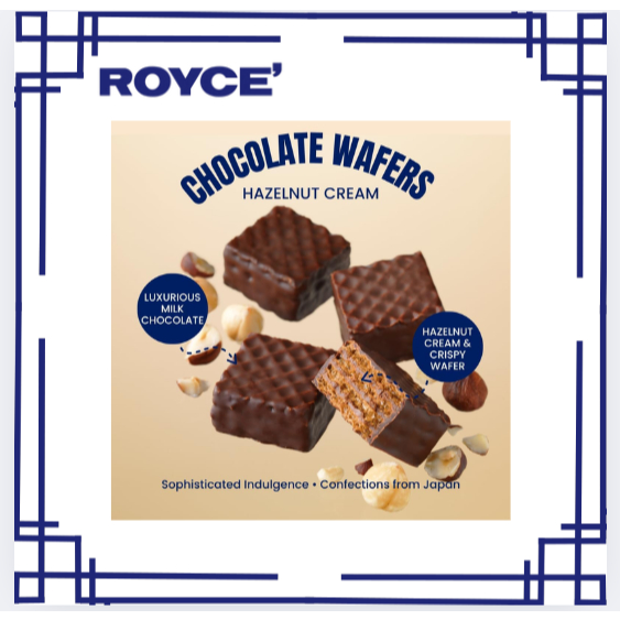 Royce Chocolate Wafers Hazelnut Cream / Tiramisu / Strawberry /12pcs ...