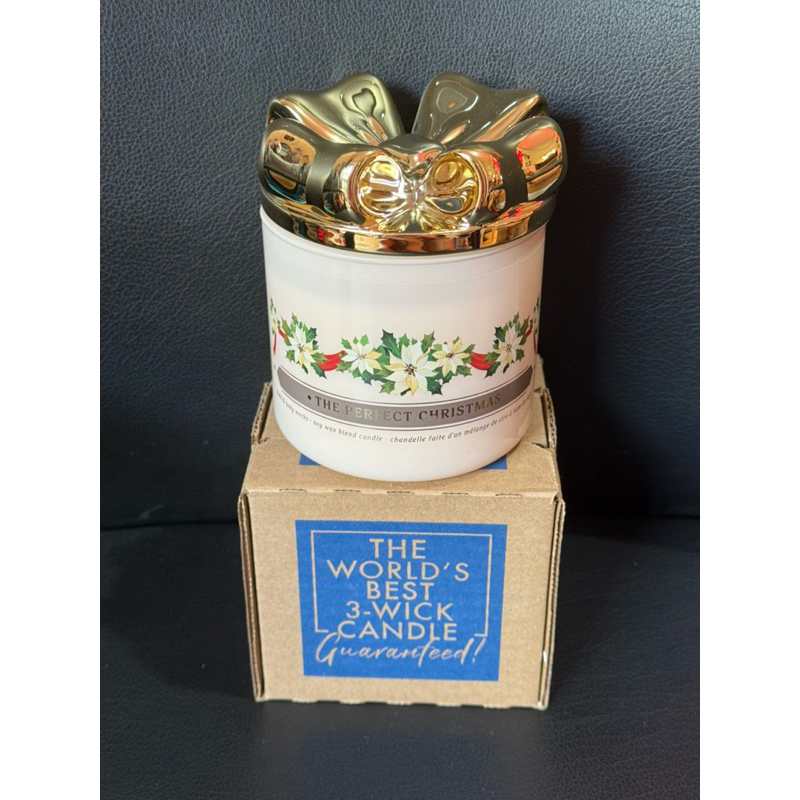 The Perfect Christmas Ribbon Candle Tree Farm Bow Candle Winter Candy ...