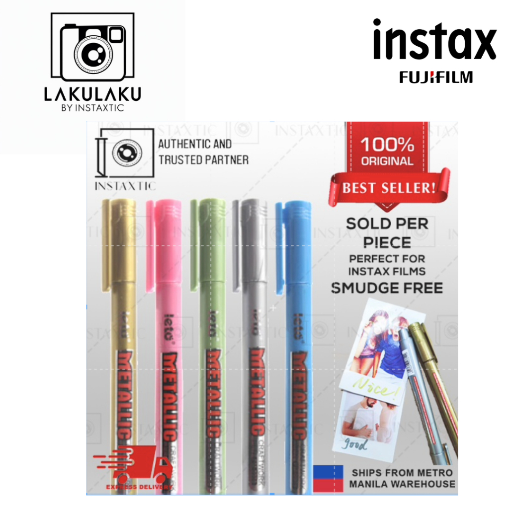 Lakulaku by INSTAXTIC Smudge Free Metallic Pen for Instax Films ...