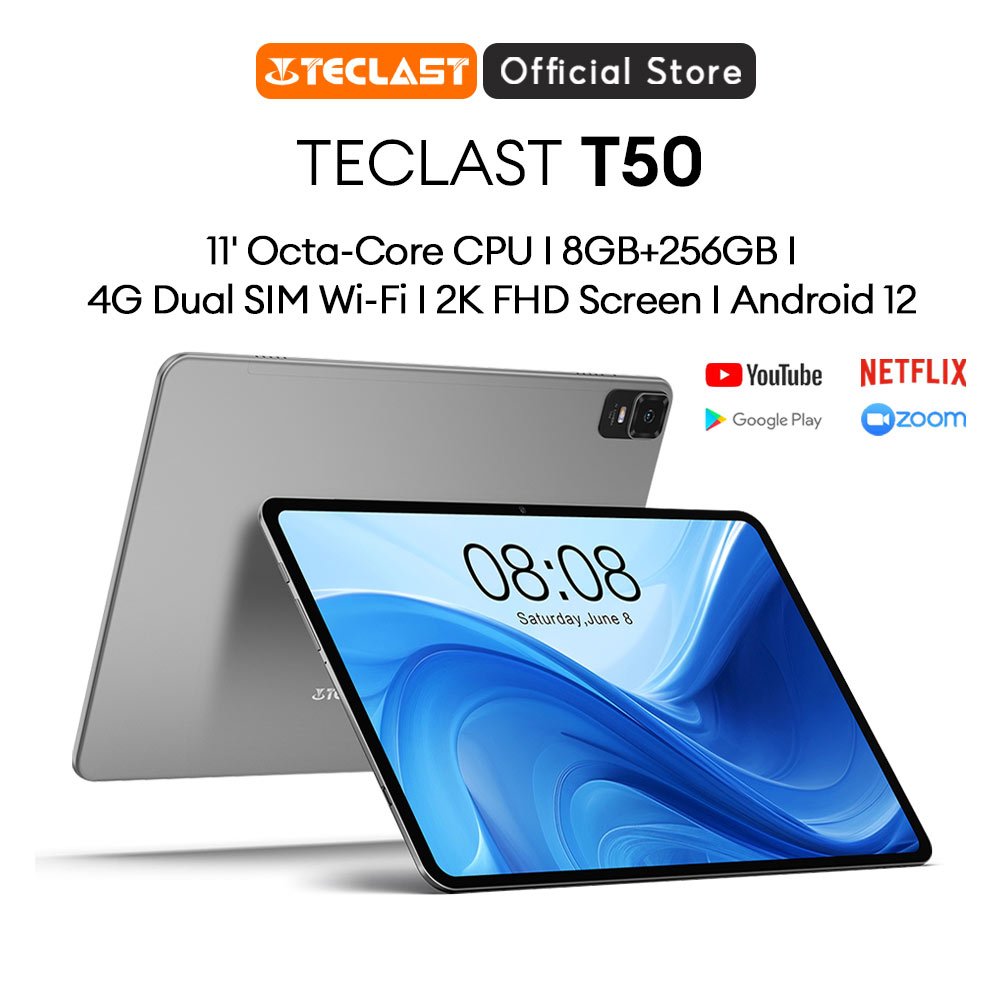 Teclast T50 Tablet PC 11' 8-Core 8GB+256GB 4G Dual SIM Wi-Fi 2K FHD ...