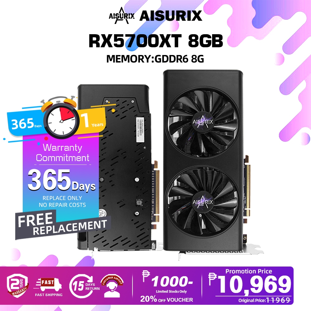 AISURIX Graphics Card AMD RX 5700XT 8GB GDDR6 Video Card 100% New ...