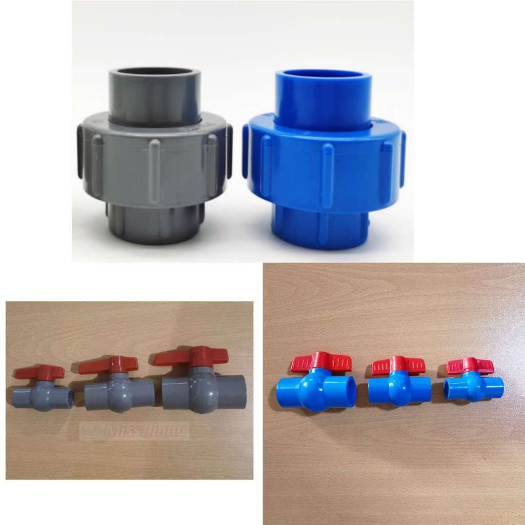 PVC Gray/Blue Fittings Ballvalve/Patente(1inch, 3/4inch, 1/2inch ...