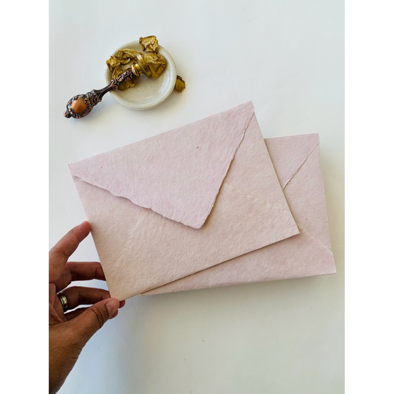 Abaca Handmade Paper Envelope in Blush | Shopee Philippines