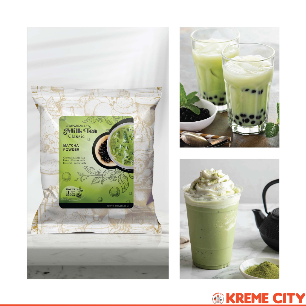 TOP Creamery Milk Tea Classic Matcha Powder Beverage Premix 500g ...