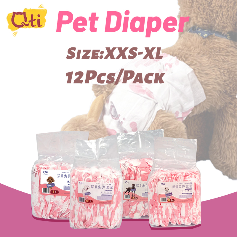 Qti Pets Shop Dog Diaper Male And Female Pet Diapers | Shopee Philippines