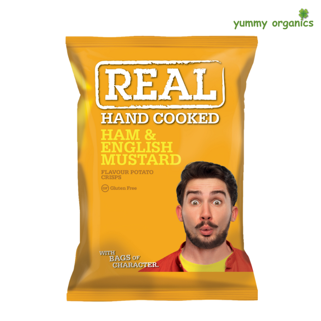 REAL HANDCOOKED CRISPS HAM & ENGLISH MUSTARD 150G | Shopee Philippines