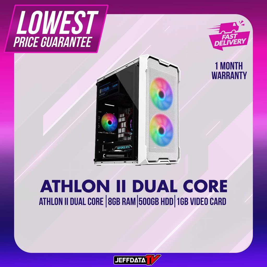 CPU DESKTOP ATHLON II 8GB 500GB HDD 1GB VIDEO CARD TERMINATOR CASE ...