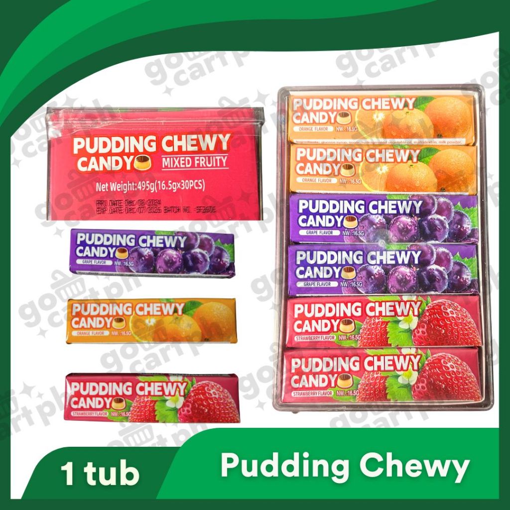 [GO-CART PH] Pudding Chewy Candy - Strawberry Chewy Candy, Grapes Chewy ...