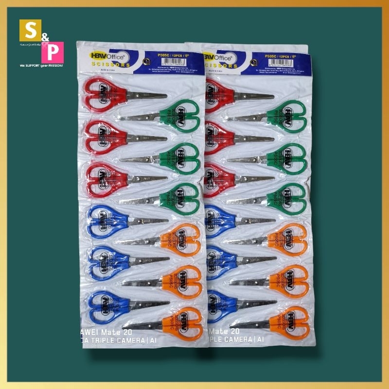 HBW Office Scissors P-505C 5" inches, Sold per piece | Shopee Philippines