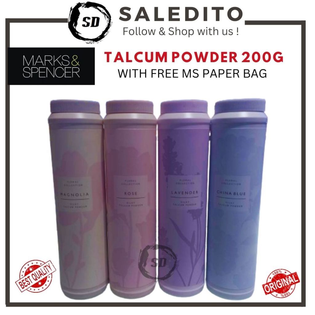 Marks & Spencer 200g Floral Collection Talcum Powder | Shopee Philippines
