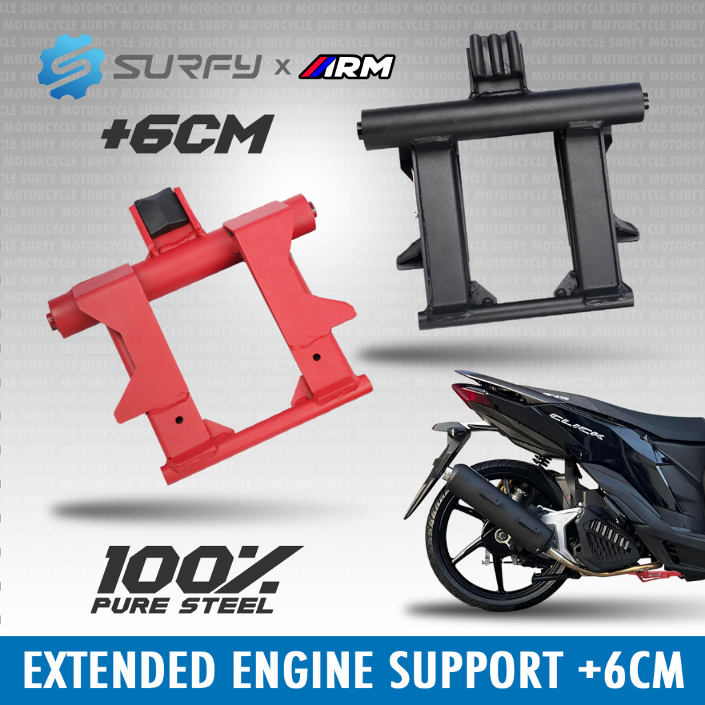 ARM Engine Support Extended 6cm For Honda Click 125i 150i Pure Steel ...