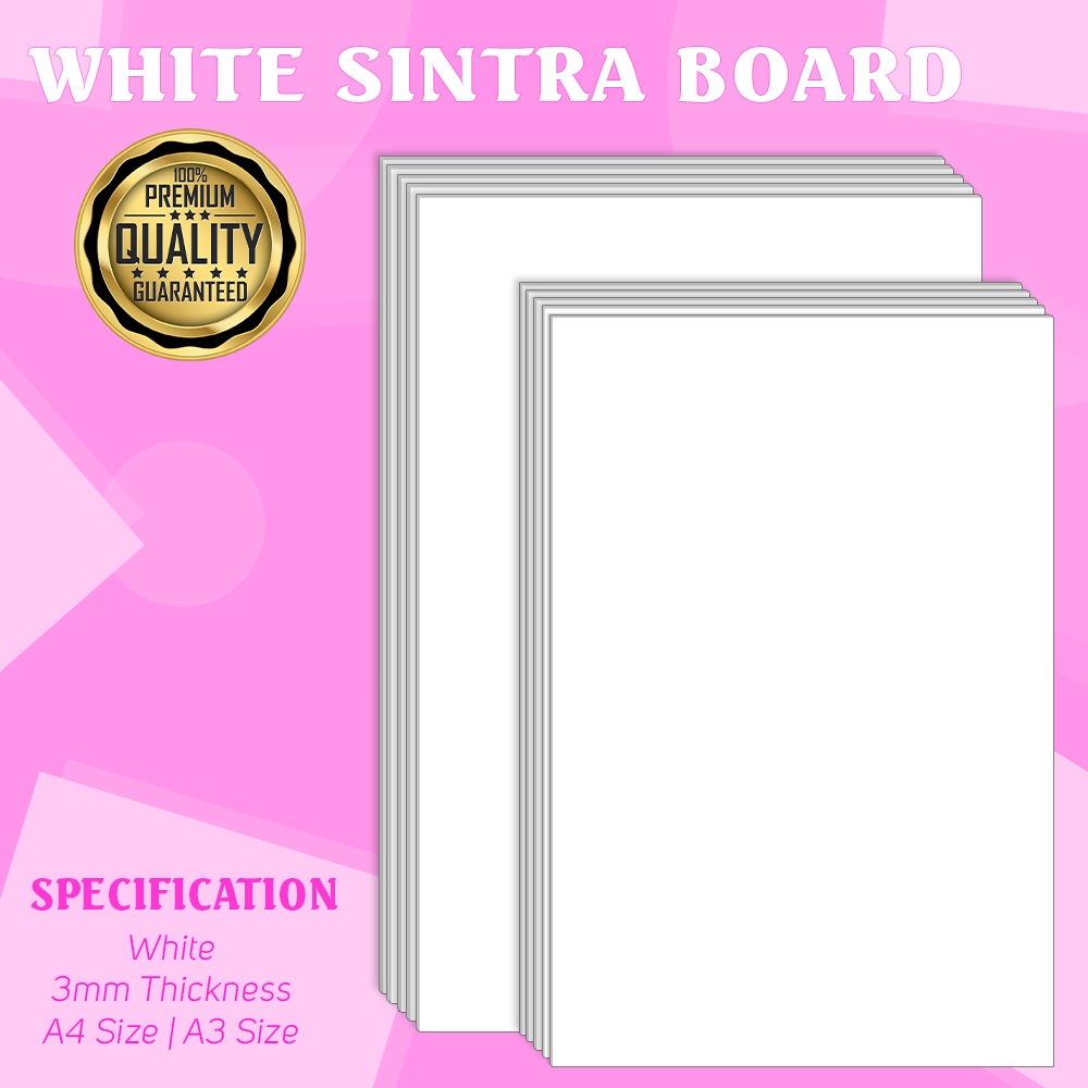 White PVC Sintra Board 3mm A4 & A3 Size - 30sheets | Shopee Philippines