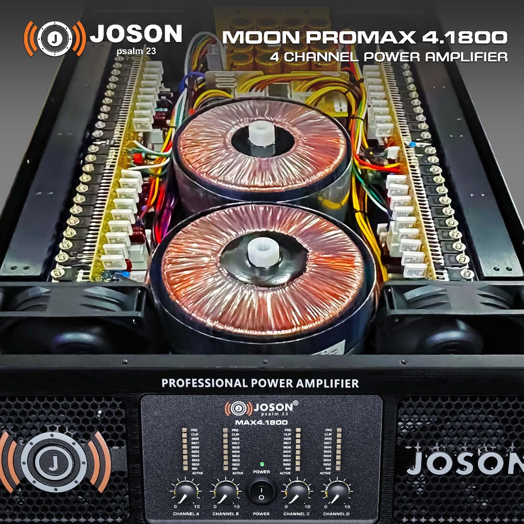 Joson MOON PRO-MAX 4.1800 (4 Channel Dual Transformer Power Amplifier ...