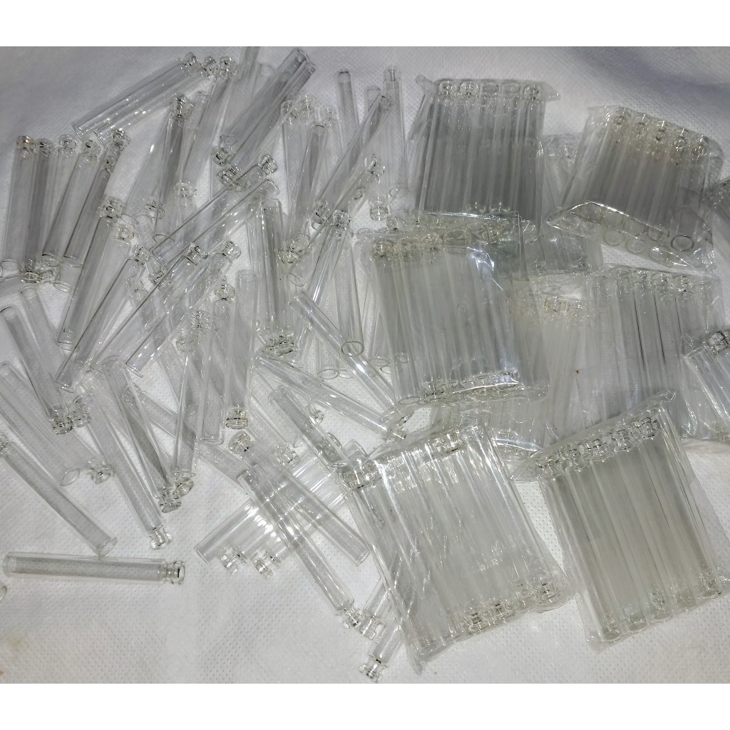 Clear Mini Glass Tube 6 cm Long - Transparent Without Cover - Perfect ...
