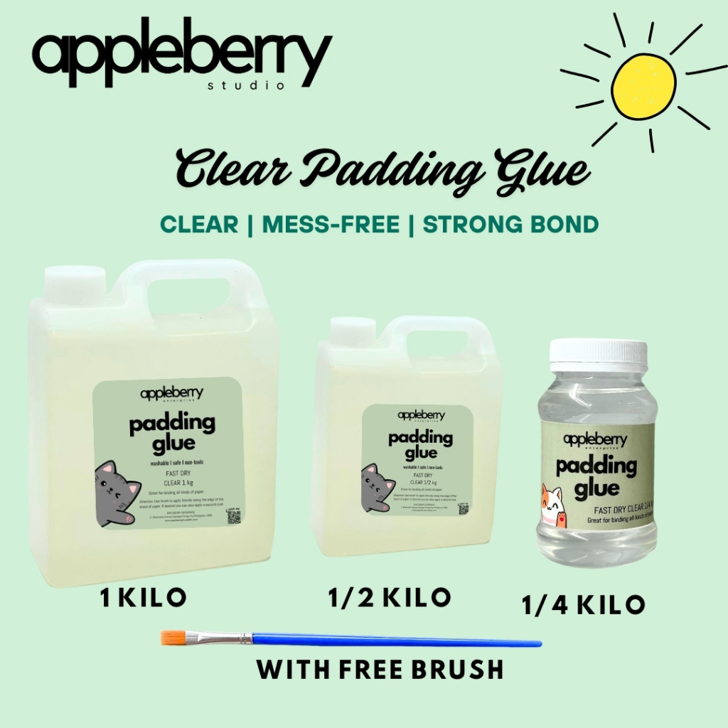 CLEAR Mess Free Padding Glue for notepad with FREE BRUSH | Shopee Philippines