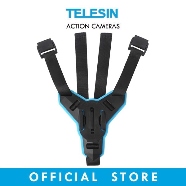 TELESIN Action Camera Helmet Strap Motorcycle Helmet Full-Face Mount ...
