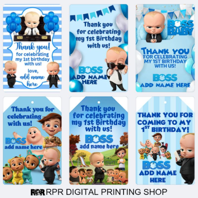 Baby Boss Theme Souvenir Sticker | Gift Tags | Shopee Philippines